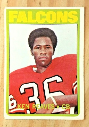 1972 TOPPS KEN REEVES CARD#39 ATLANTA FALCONS SAINTS CARDINALS NORFOLK ...