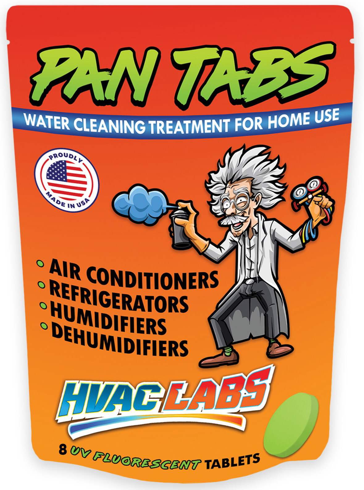 Mad Tabs Pan AC Drain Line Cleaner Condensate Neutralizer Tablets USA ...