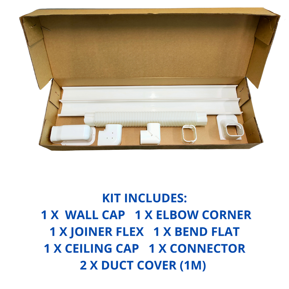 FLEXIBLE PVC AIRCON DUCT COVER BACK-TO-BACK INSTALLATION KIT with ...