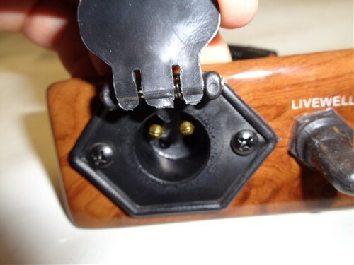 TROLLING MOTOR PLUG & SWITCH PANEL PLASTIC WOODGRAIN 5 1/8" X 2 1/8 ...