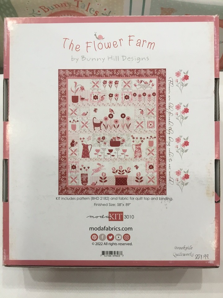MODA The Flower Farm Quilt Kit by Bunny Hill Designs 58" X 89" | eBay
