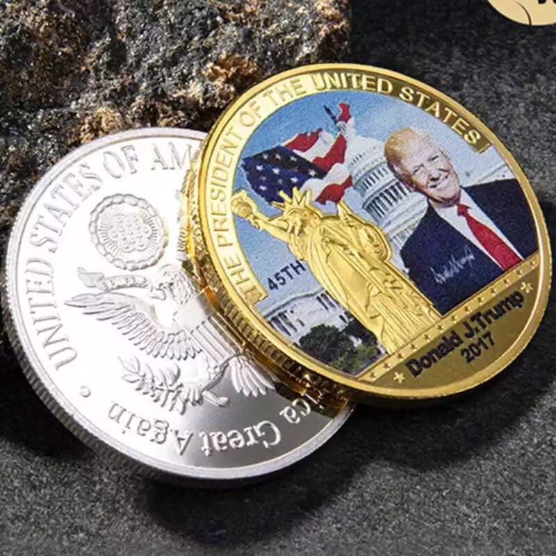 Trump 2020 Gold Plated Coin Collectibles with Coin Holder | eBay