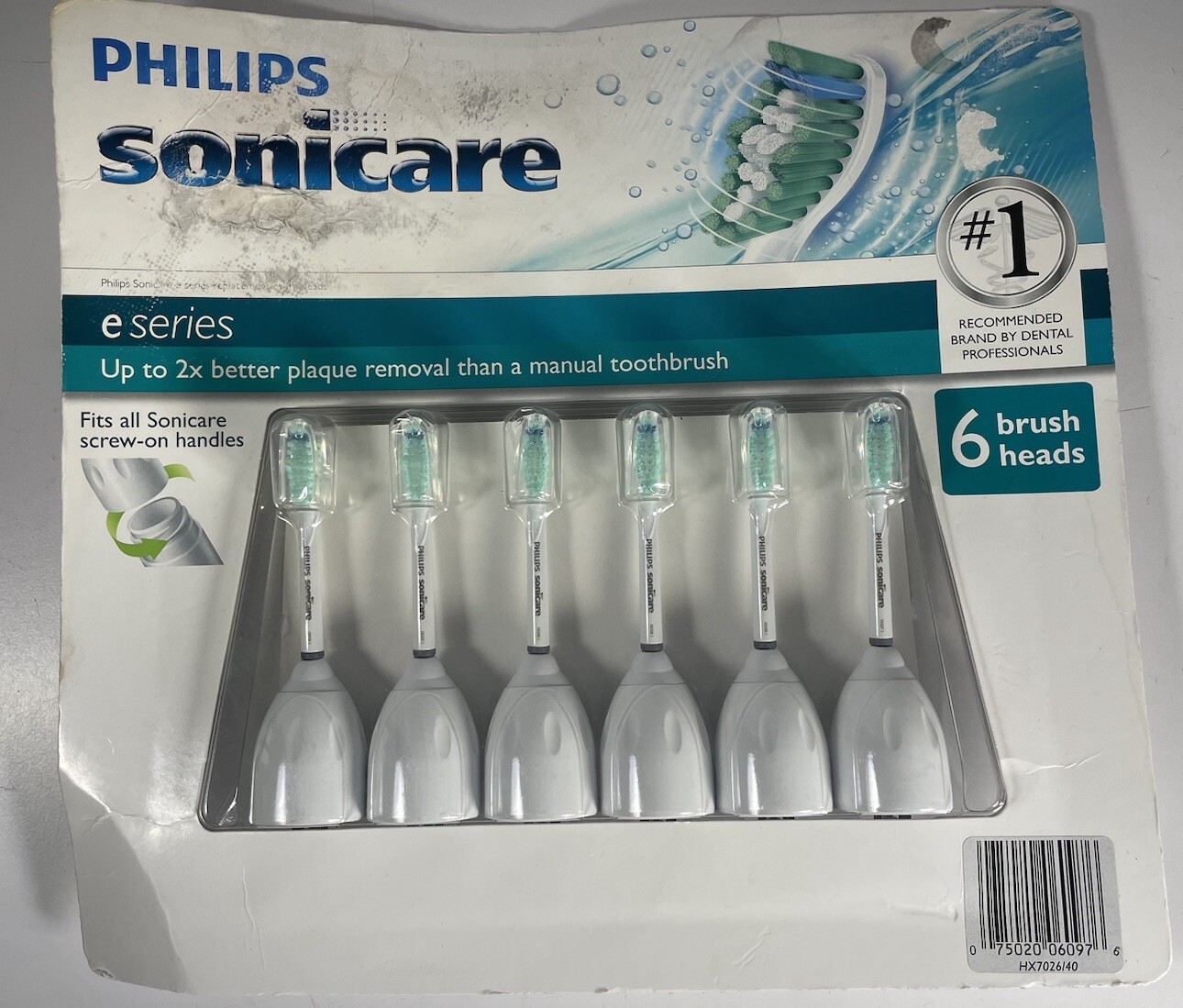 Philips Sonicare e series Sonic Toothbrush Replacement Head - 6 Pack ...