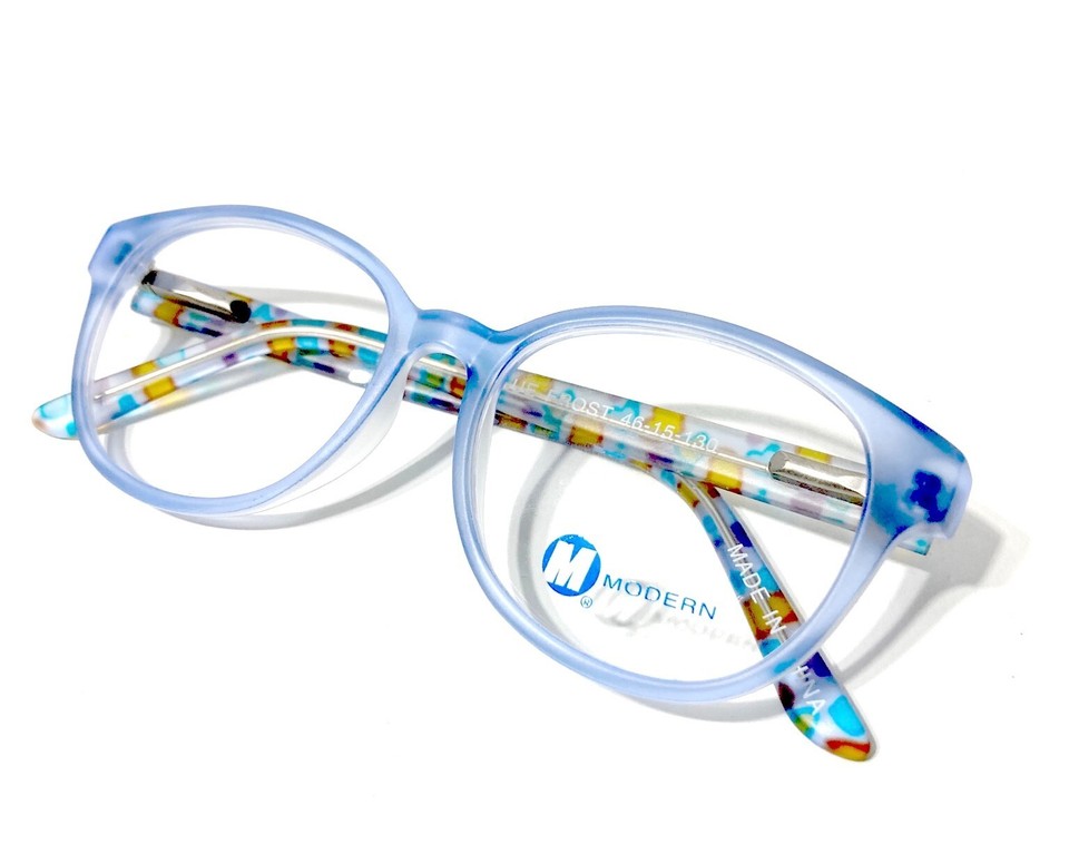 BRAND NEW MODERN OPTICAL BEHAVE BLUE FROST AUTHENTIC EYEGLASSES RX 46 ...