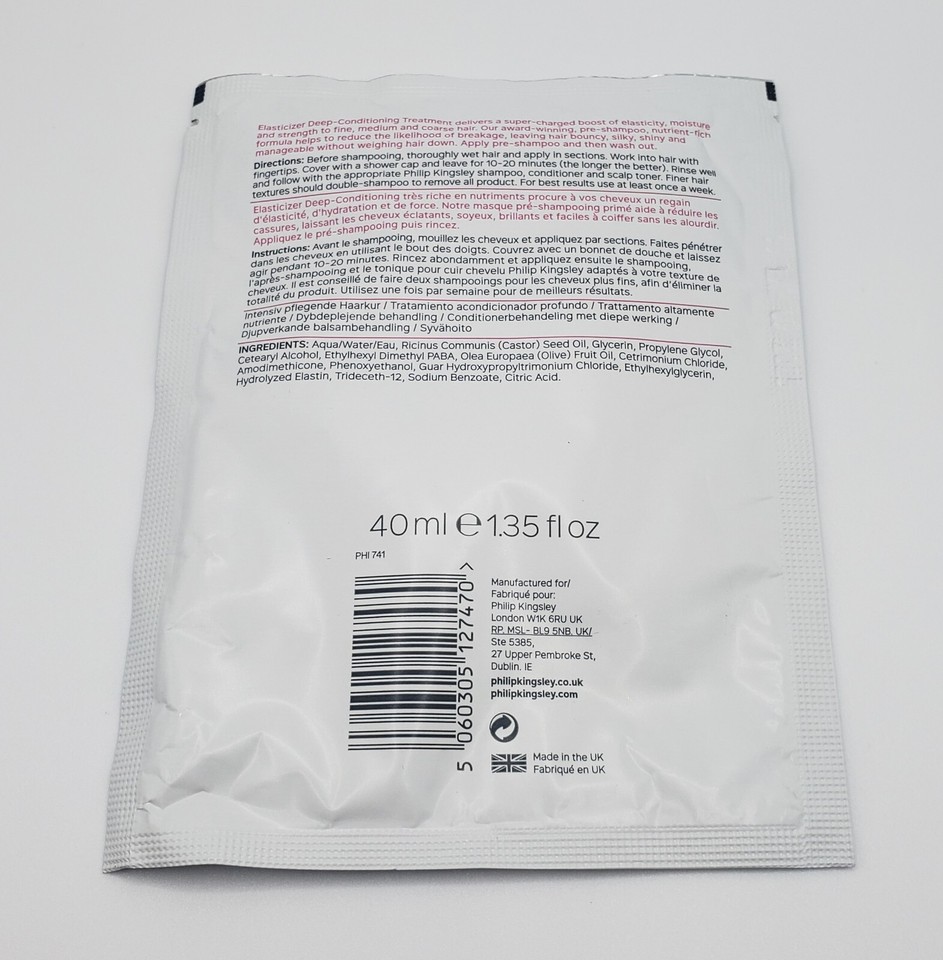 3x Philip Kingsley Elasticizer Deep-Conditioning Treatment Packet, 1.35 ...