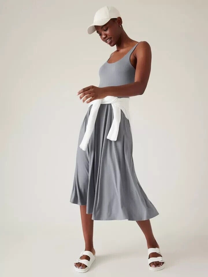 ATHLETA Santorini Midi Dress Plus 2X | Coastline Blue #798380 NEW | eBay