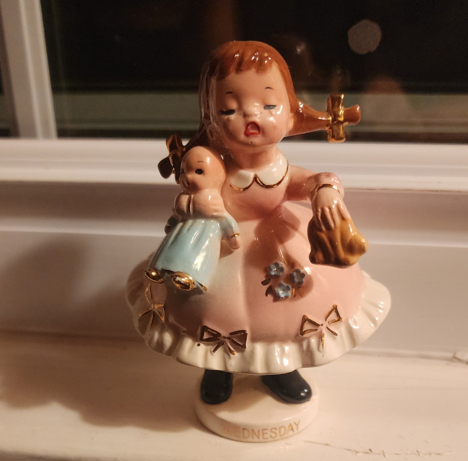 Josef Originals Girl Crying with Doll “WEDNESDAY” “DAYS OF THE WEEK ...