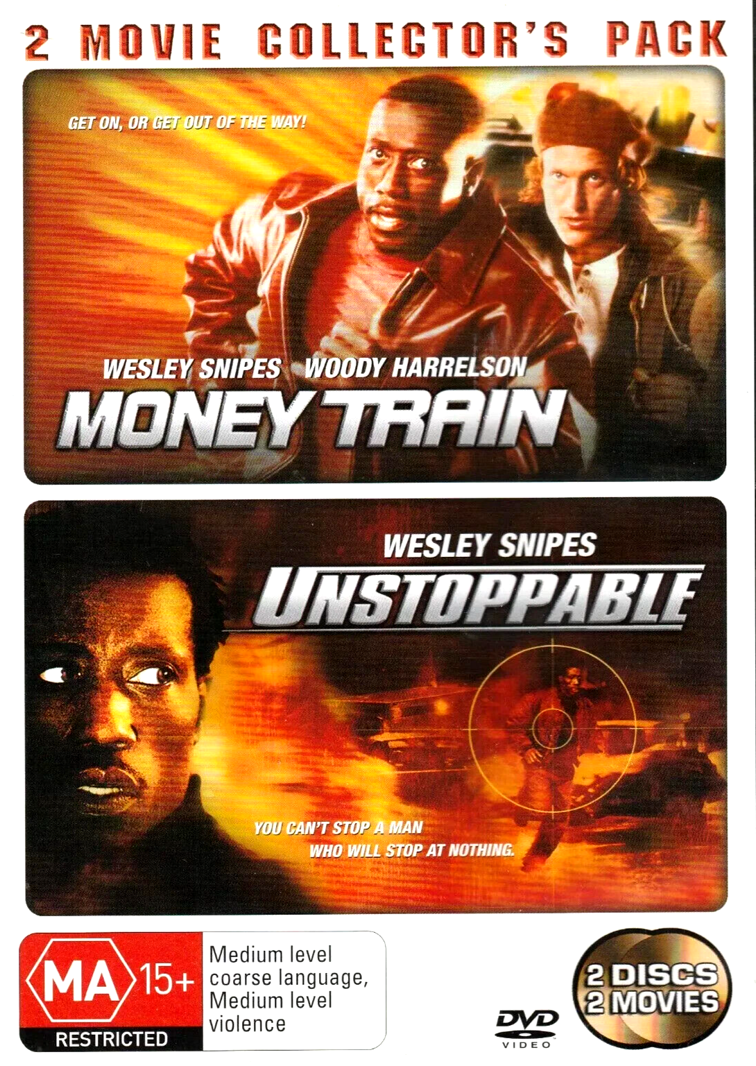 Money Train + Unstoppable : Wesley Snipes : NEW DVD : Region 4 *RARE ...