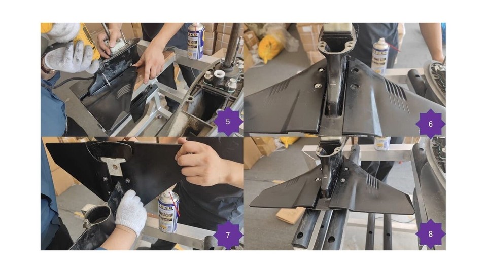 Dorsal-Fin Hydrofoil Doel Stabilizer for Outboard Motor Drive 5-150hp w ...