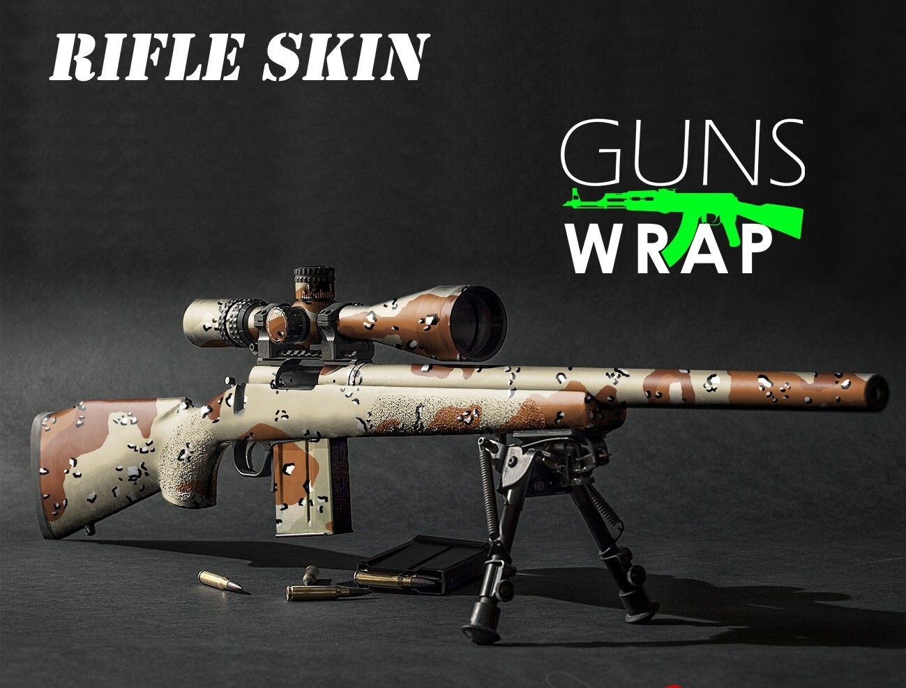 Camo Guns Wrap Skins Premium Vinyl Sticker Matte Rifle Pre-Cut USA ...