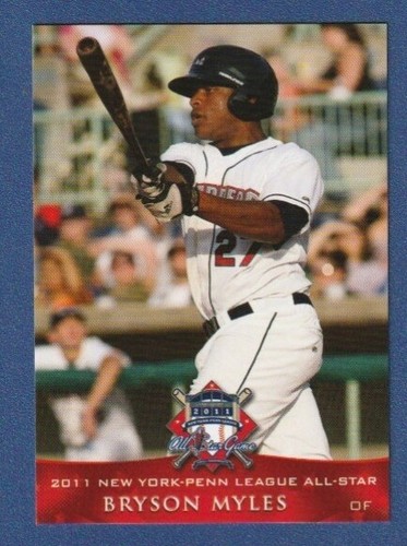 BRYSON MYLES 2011 Grandstand RC New York Penn League All Star Indians ...