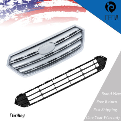2 Pcs New Front Upper & Lower Set Grille For Subaru Outback 2015-2017 ...