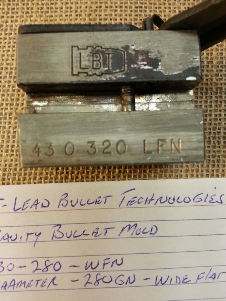 Lead Bullet Technologies (LBT) 2 Cavity Bullet Mold #430-320-LFN ...