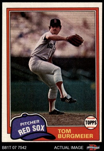 1981 Topps #320 Tom Burgmeier Red Sox 4 - VG/EX | eBay