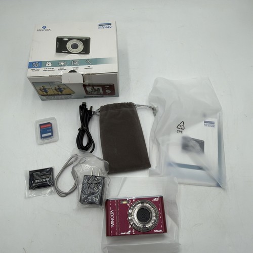 MInolta MND20 16x Digital Zoom 44 MP/2.7K Quad HD Digital Camera Red | eBay