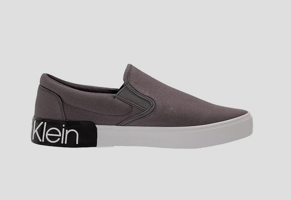 Men's Slip-On Sneaker Shoes Gray Fabric Calvin Klein Ryor Sizes 7 M | eBay