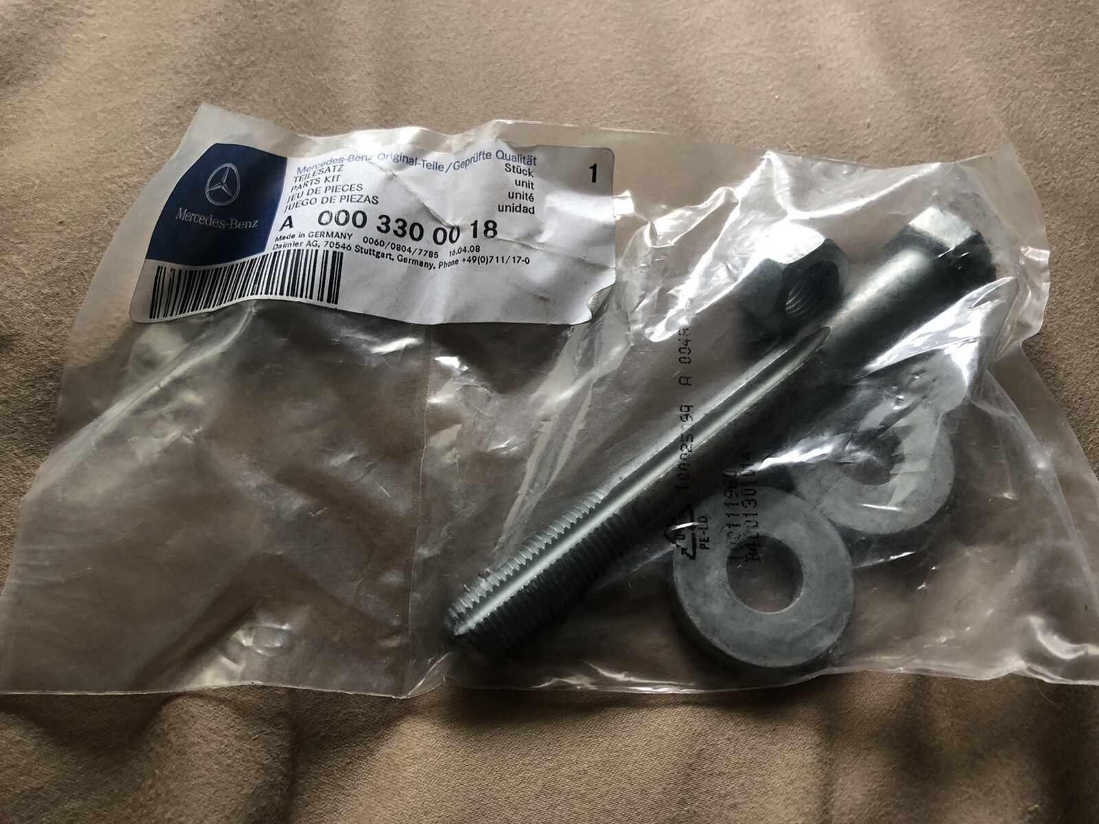 Mercedes w203 w211 Control Arm Bolt Kit Low Inner (x4) GENUINE bolt ...