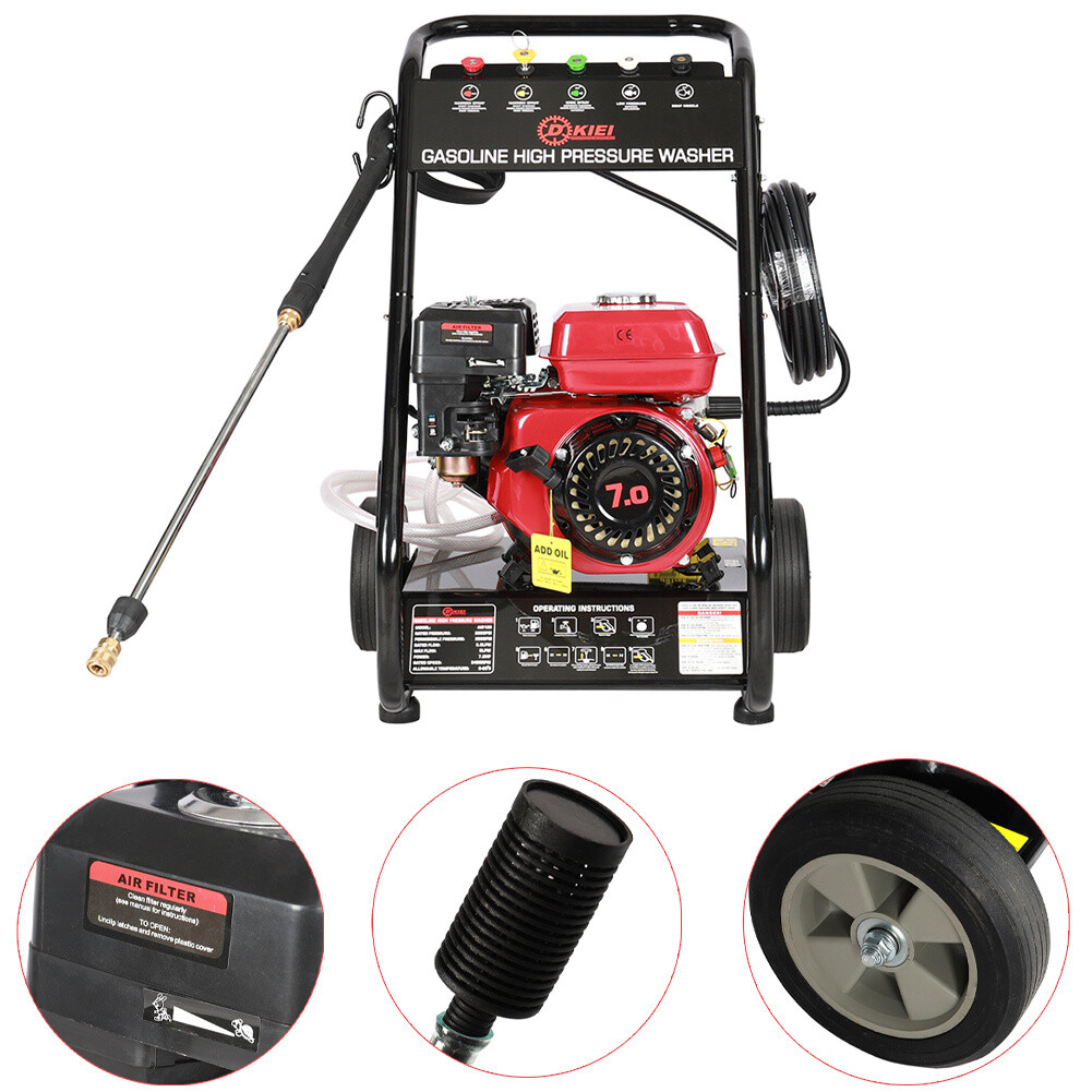 3950PSI Petrol Pressure Washer 7HP High Power Jet Cleaner Garden ...