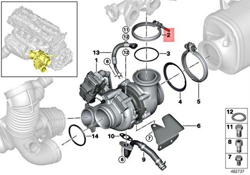 For BMW Genuine Turbocharger Retaining Ring 11658518404 | eBay