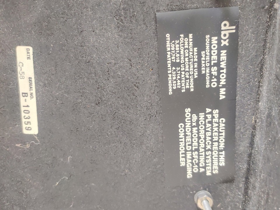 Rare DBX SF-10 Speakers | eBay