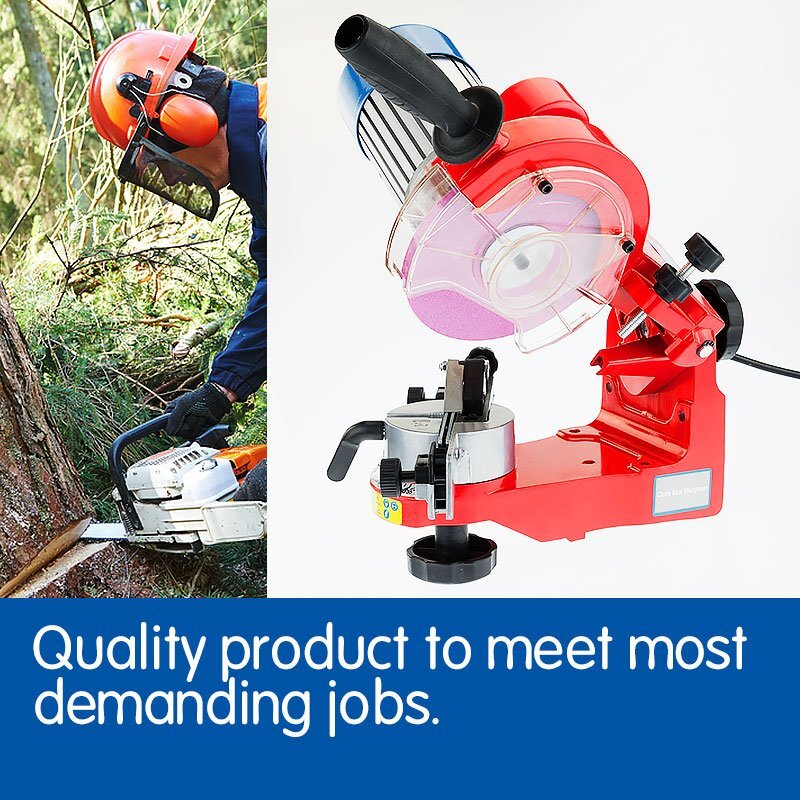 New ALLOY BENCH MOUNT ELECTRIC CHAINSAW SHARPENER CHAIN SAW GRINDER ...