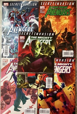 Lot of (5) Secret Invasion: Mighty Avengers / New Avengers Marvel 2008 ...