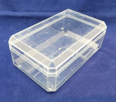 Ferrero Clear Plastic Box with Lid 7 x 4.5 x 3", chamfered, storage ...