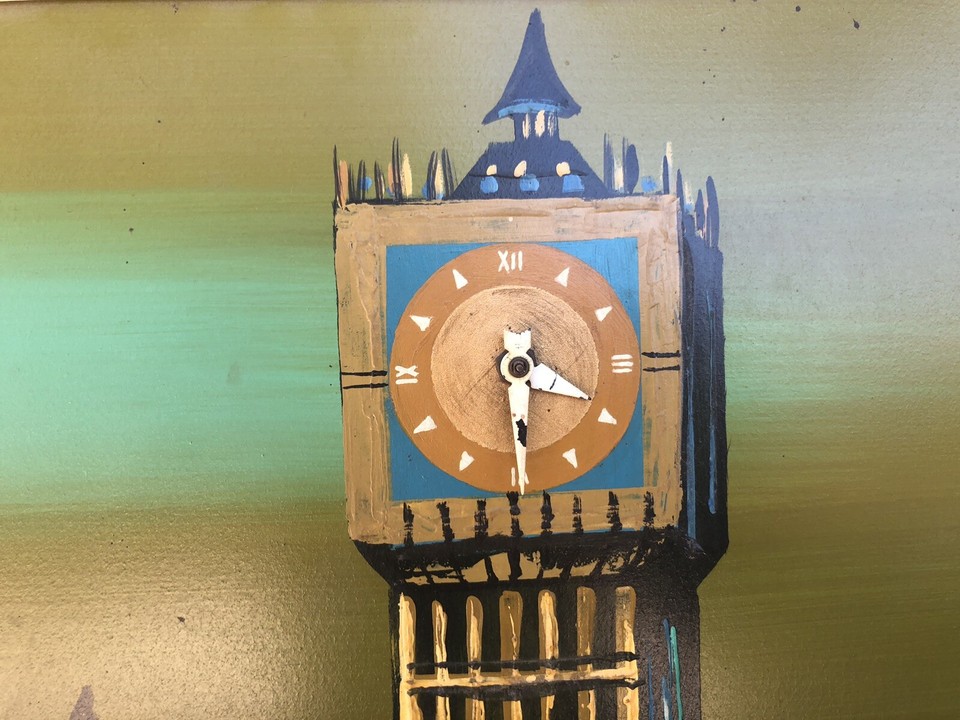 VTG Mid-Century Modern Lighted Carlo of Hollywood Big Ben & Ashbrook ...