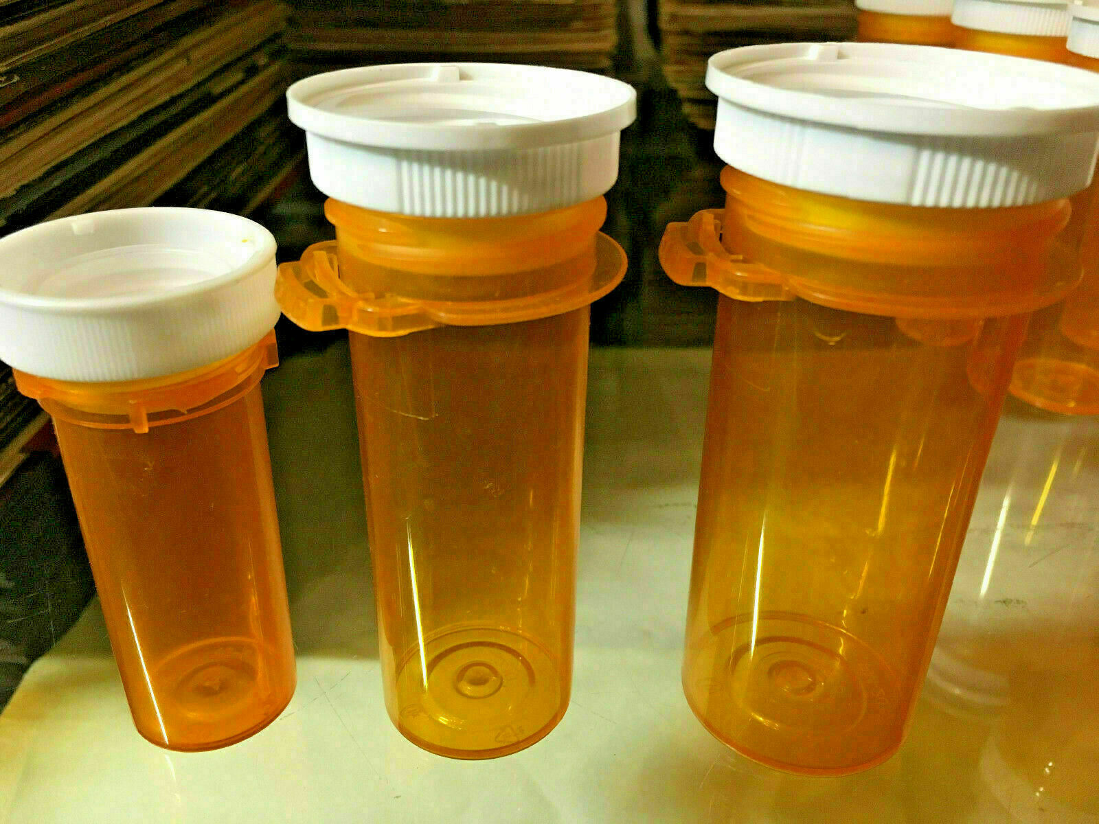 Medicine Prescription Bottles Pill Empty Storage Rx Plastic Storage ...