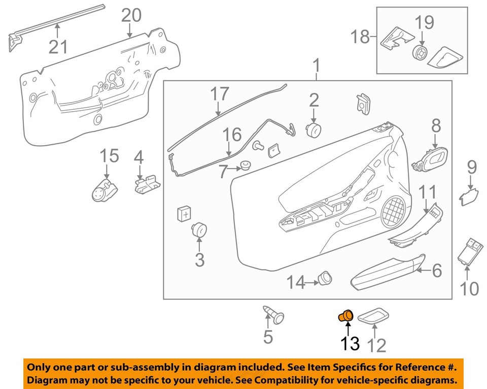 CAMARO TRUNK LOCK RELEASE PUSH BUTTON SWITCH 2010-2015 NEW OEM 92224594 ...