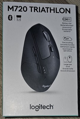 Logitech M720 TRIATHLON Bluetooth Wireless Optical Mouse with Receiver ...