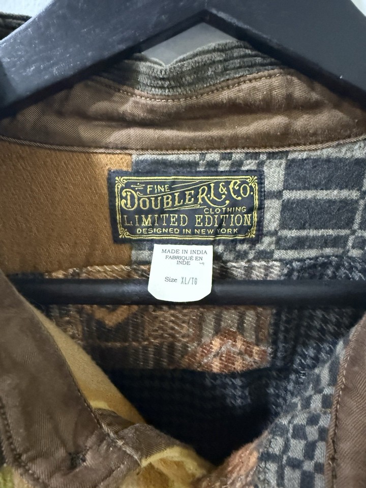 Ralph Lauren RRL Patchwork Flannel Shirt XL | eBay