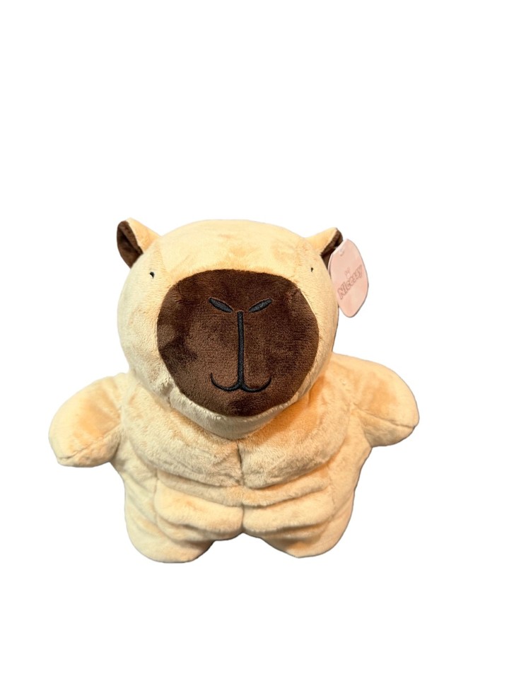 11" Muscular Capybara Plush Toy Stuffed Animal Buff Funny Meme Kids ...