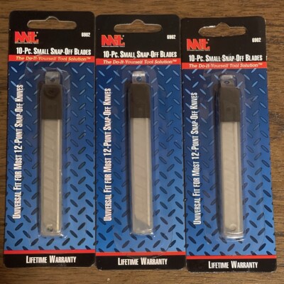 MIT Small Snap Off Razor Blades 9mm 12-Point Knives~3 Packs | eBay