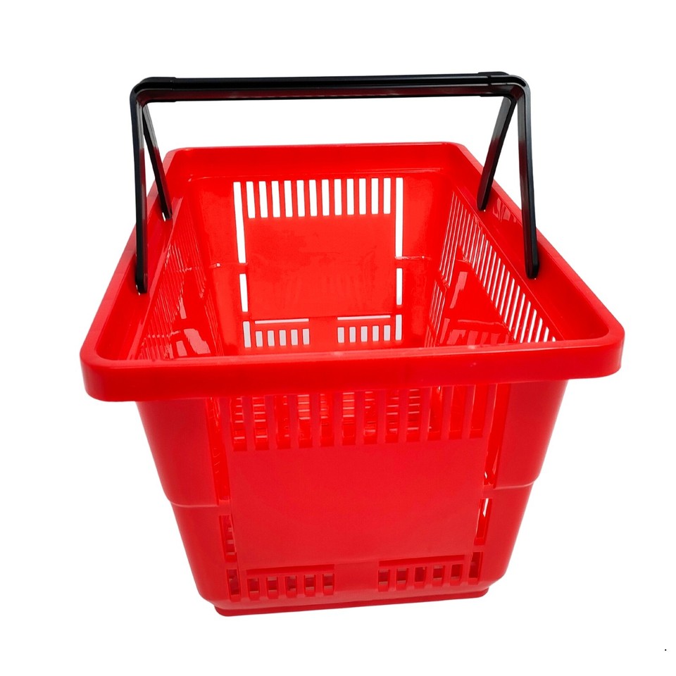 Retail Shop Supermarkets Stacking Shopping Baskets Metal Plastic Retail ...