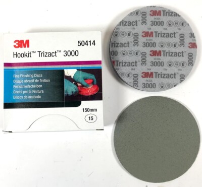 3M™50414 15x Trizact™ Amende Finition Disques Abrasifs 443SA Gris 150mm ...