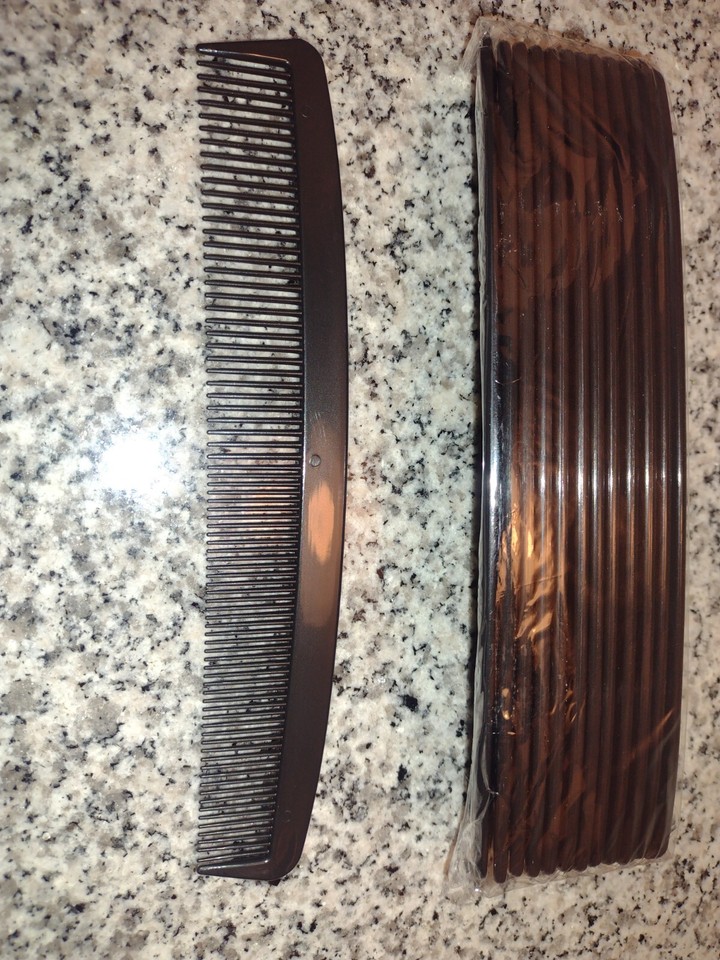 Hair Combs -Black Colored Plastic Classic Comb, 7" in Length. 12 in ...