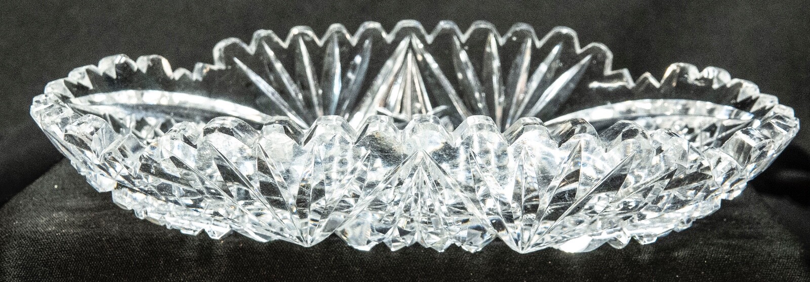 Deep Cut Crystal Relish Dish Oblong 7 3/4" x 3 3/4" | eBay