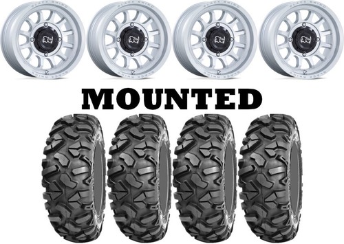 Kit 4 STI Roctane XD Tires 32x10-14 on Black Rhino Rapid Machined ...