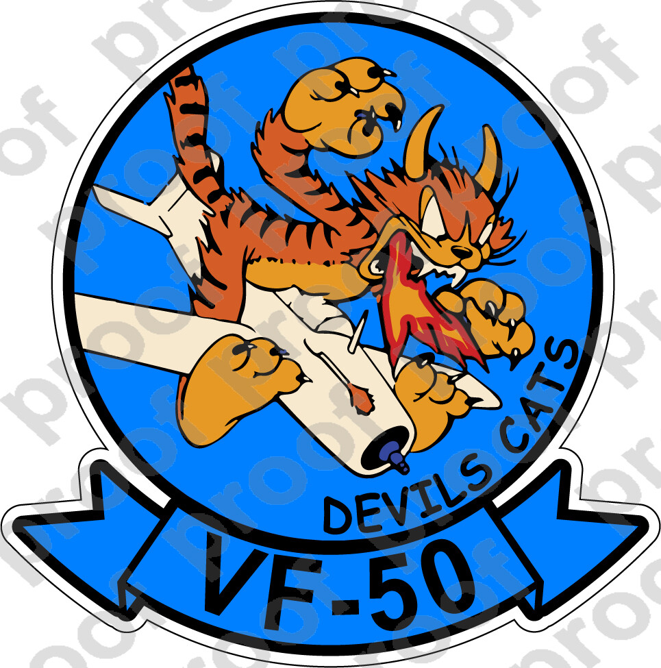 STICKER USN VF 50 DEVIL CATS A | eBay