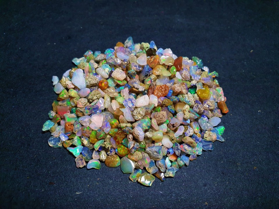 Natural Good Quality Ethiopian Multi Fire Opal Polish Rough Gemstone ...