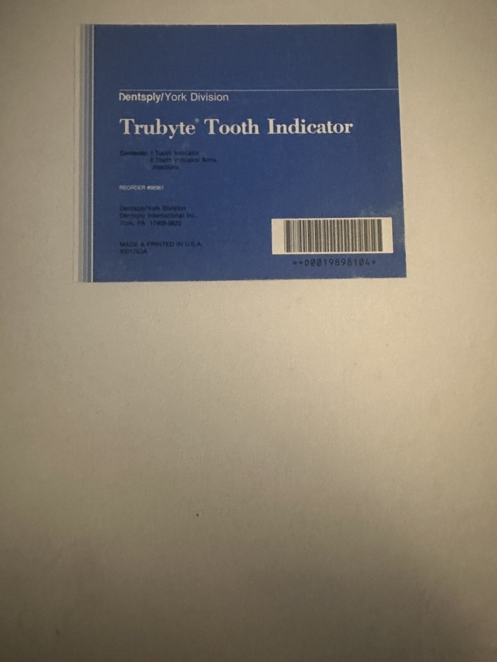Dentsply Trubyte Tooth Indicator 98981 dental lab | eBay