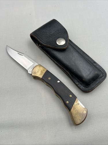 Vintage 1981-86 BUCK 112 4 Dot USA Lockback Hunter Folding Pocket knife ...