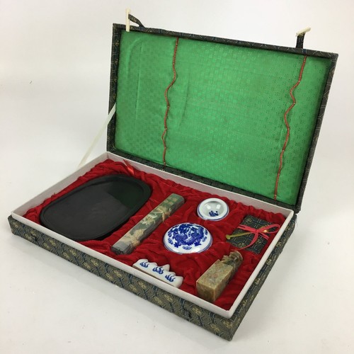 Chinese Stationery Name Stamp Ink Container Box Set Vtg Red Seal Ink ...