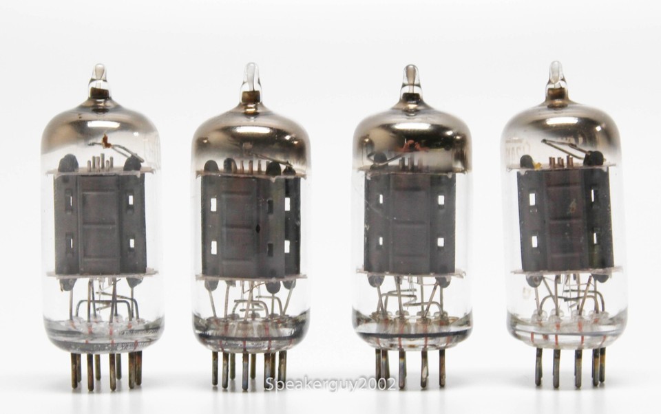 4 Tung Sol? RCA? 12AX7 Vacuum Tubes / Long Grey Plates - D Getter / KT1 ...