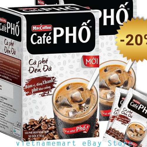 10 Boxes Ca Phe Pho, Ca Phe Den Da - Pho Instant Black Coffee; 10 ...