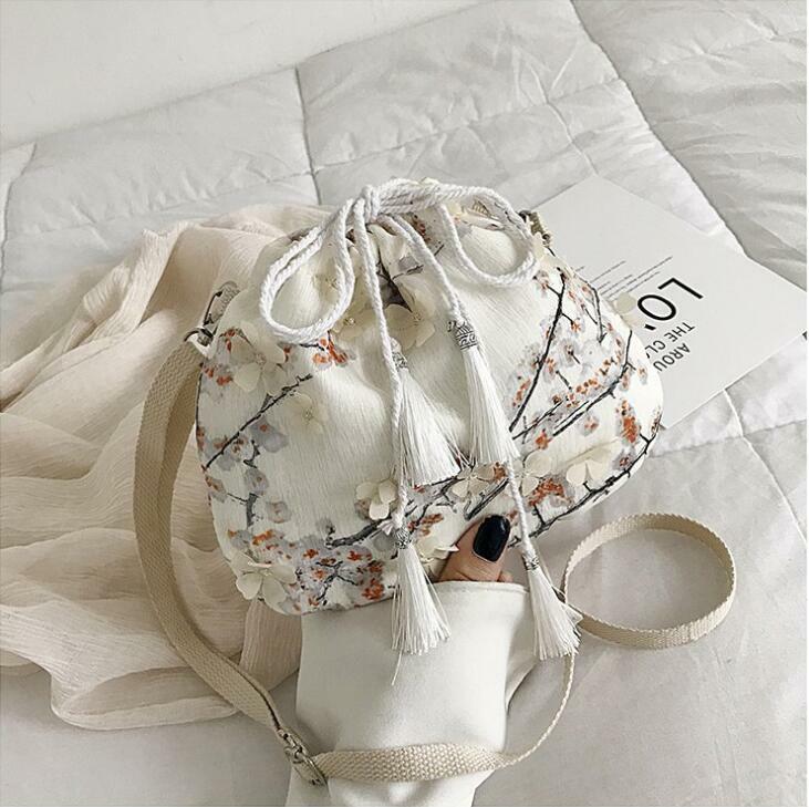 Women's Bag Ancient Costume Handbags Flower Chinese Bag Purse Hanfu Bag ...