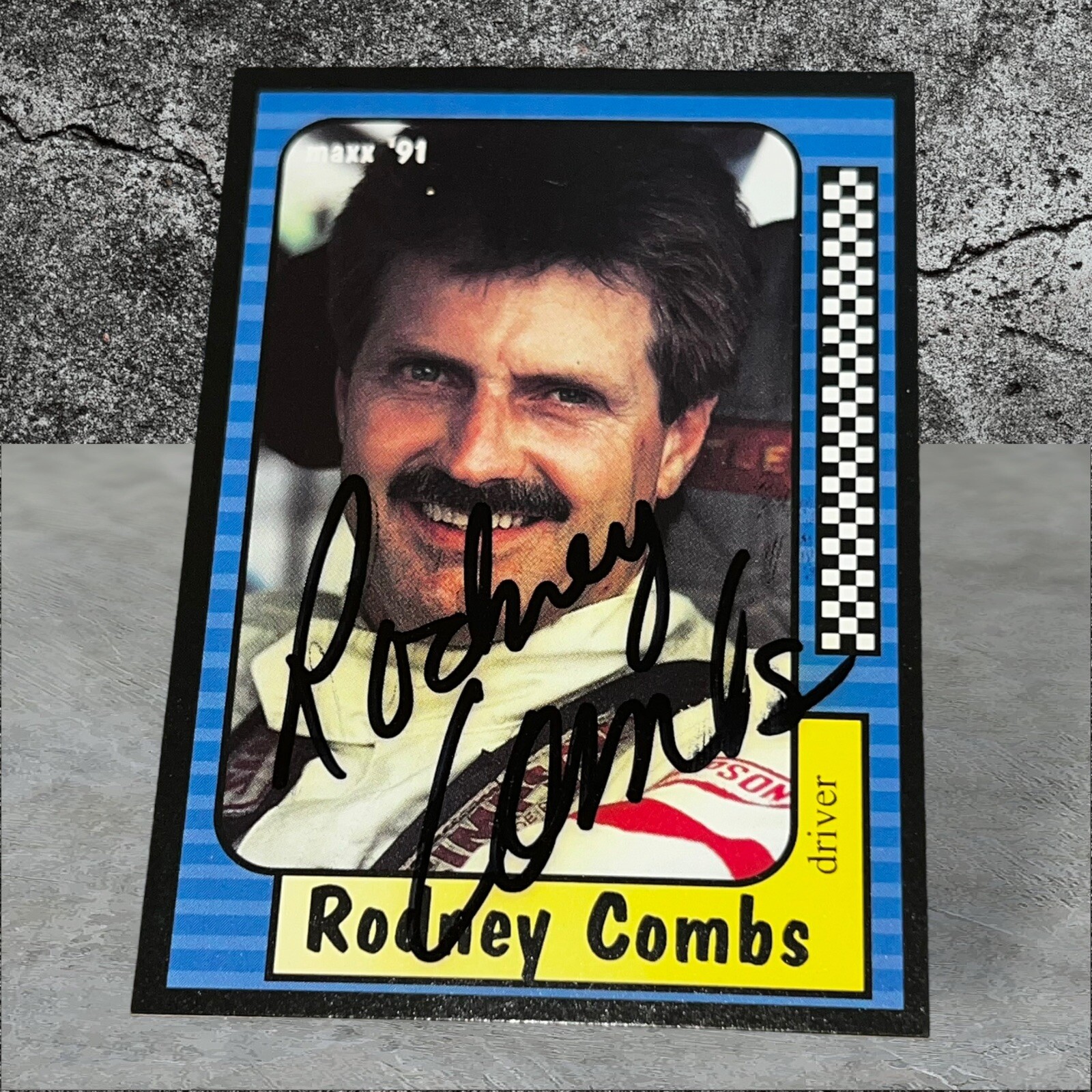 Rodney Combs #49 1991 MAXX VINTAGE NASCAR WINSTON CUP autographed card ...