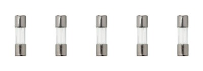 5 Pack of Buss AGW-6, 6A 32V Fast Acting (Fast Blow) Glass Fuses 1/4" x ...