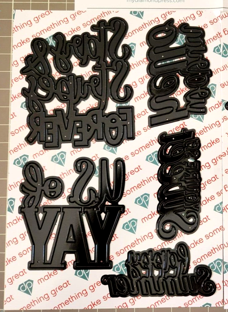 Diamond Press LARGE SENTIMENTS DIE Kit - Summer / 4th of July / U.S. of ...